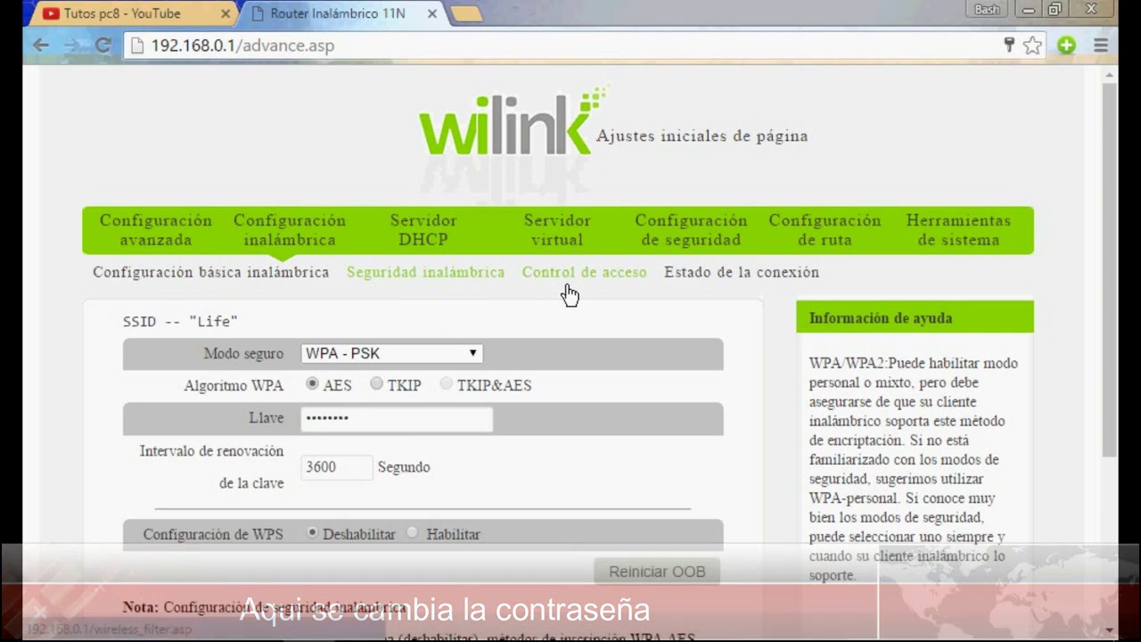 Como configurar router wifi wilink 2016 HD - YouTube