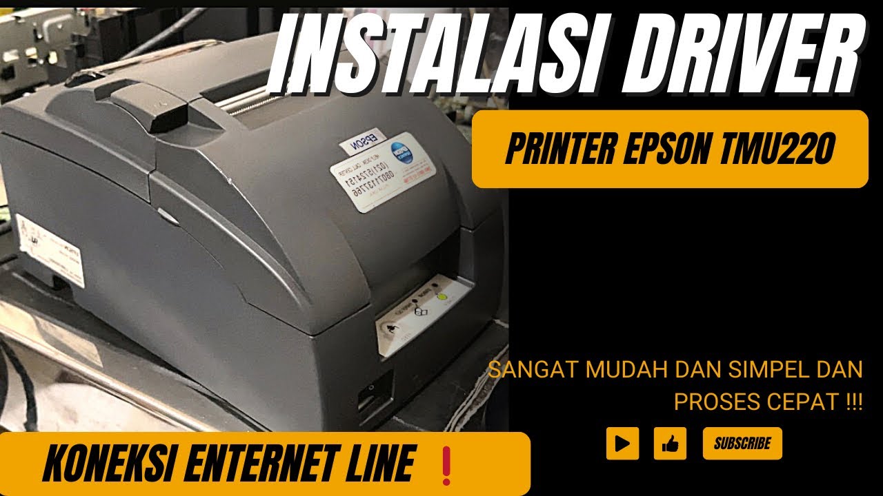 Cara Cepat Instal Driver Printer Epson Tmu220 Port Enternet Line. - YouTube