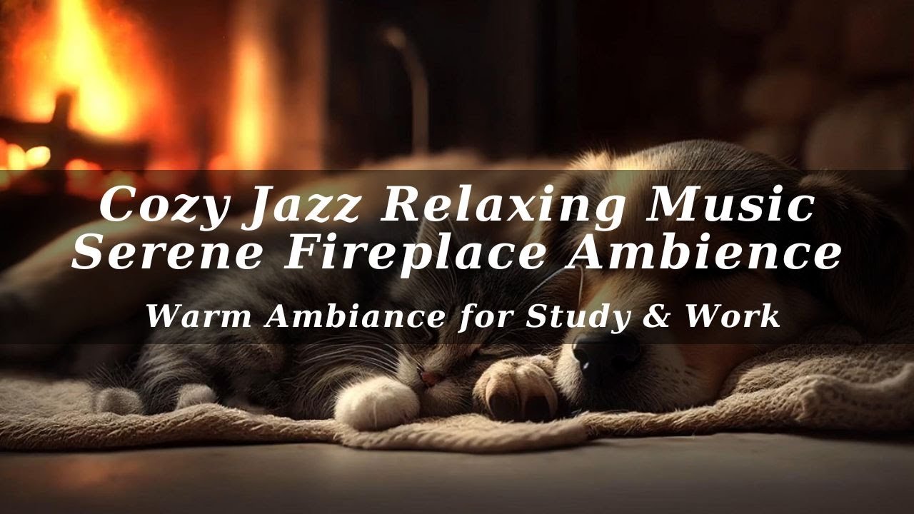Cozy Jazz Relaxing Music: Serene Fireplace Ambience - Cozy sound | 作業用 ...