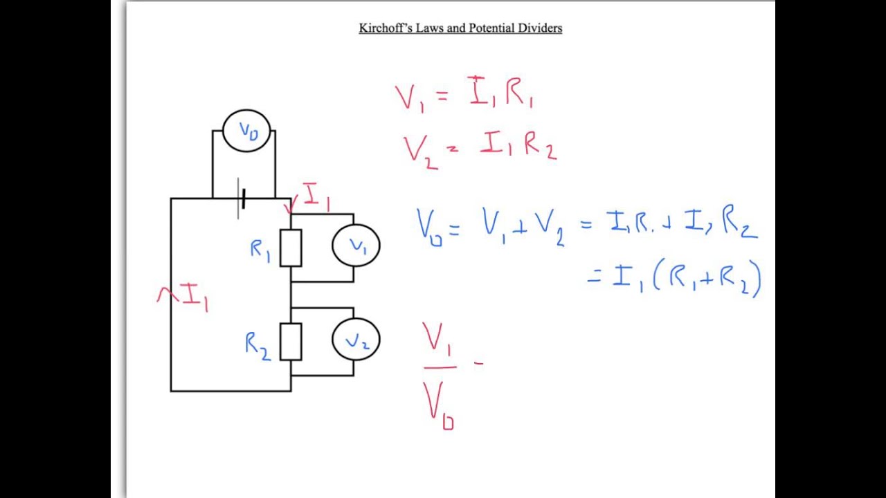 A Level Physics: AQA Unit 1: Kirchhoff's Laws and Potential Dividers ...