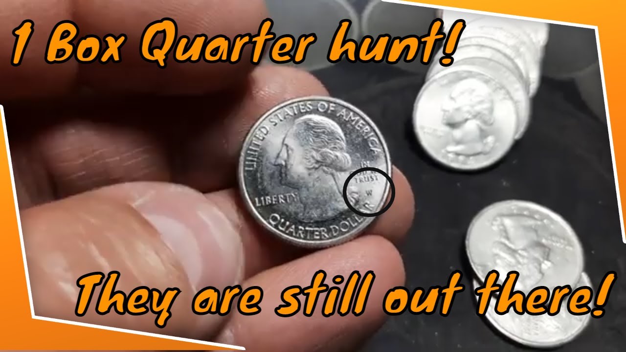 Coin roll hunting Quarters! 1 box hunt. - YouTube