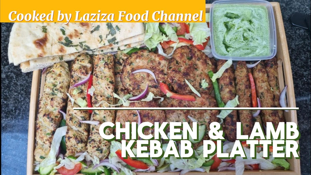 Chicken and Lamb Kebab Platter - YouTube
