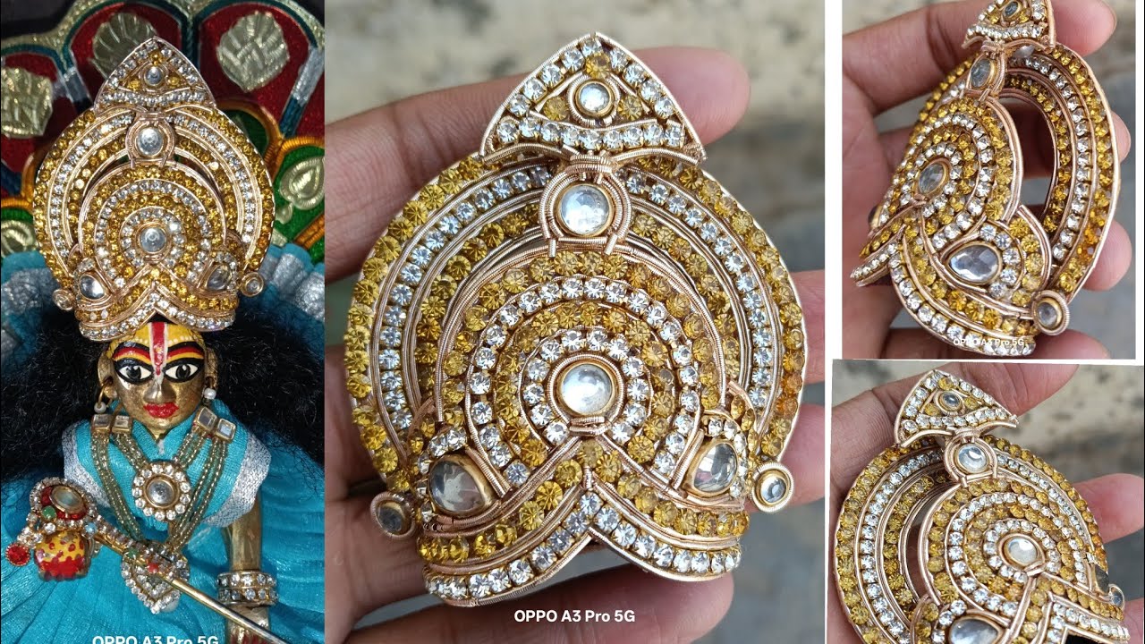 Part 1:- Ram ji style laddu gopal ji ka mukut making tutorial 😊 Please ...