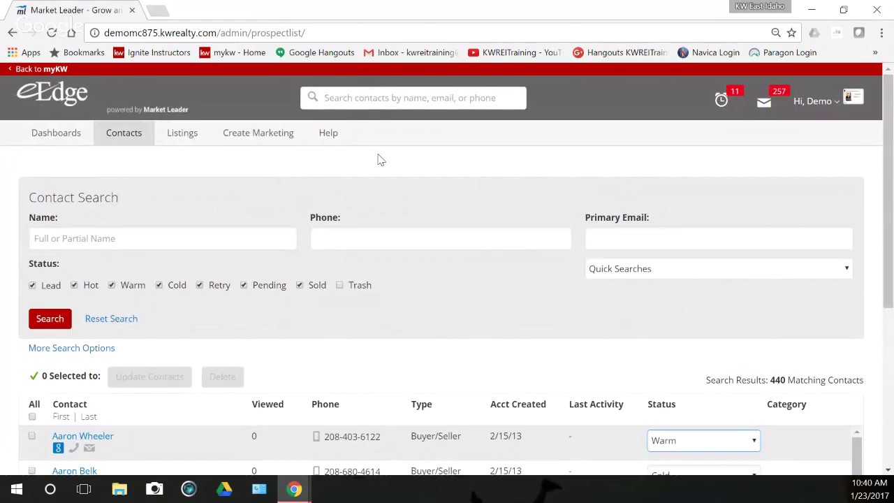eEdge Contacts and Marketing - YouTube