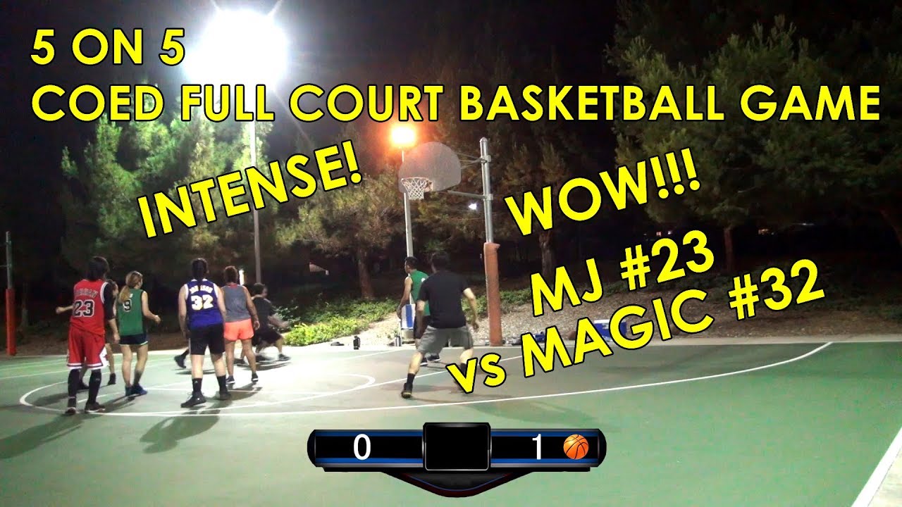 5 on 5 AMAZING COED Basketball Full Court Game (First to 11 Wins) - MJ ...