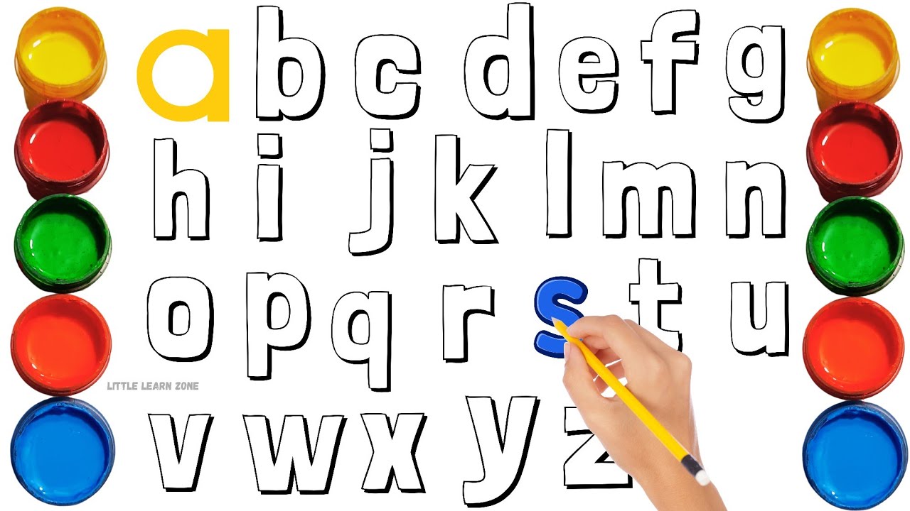 Alphabet, ABCD, abc color, Learn A to Z names along abc with kids ...
