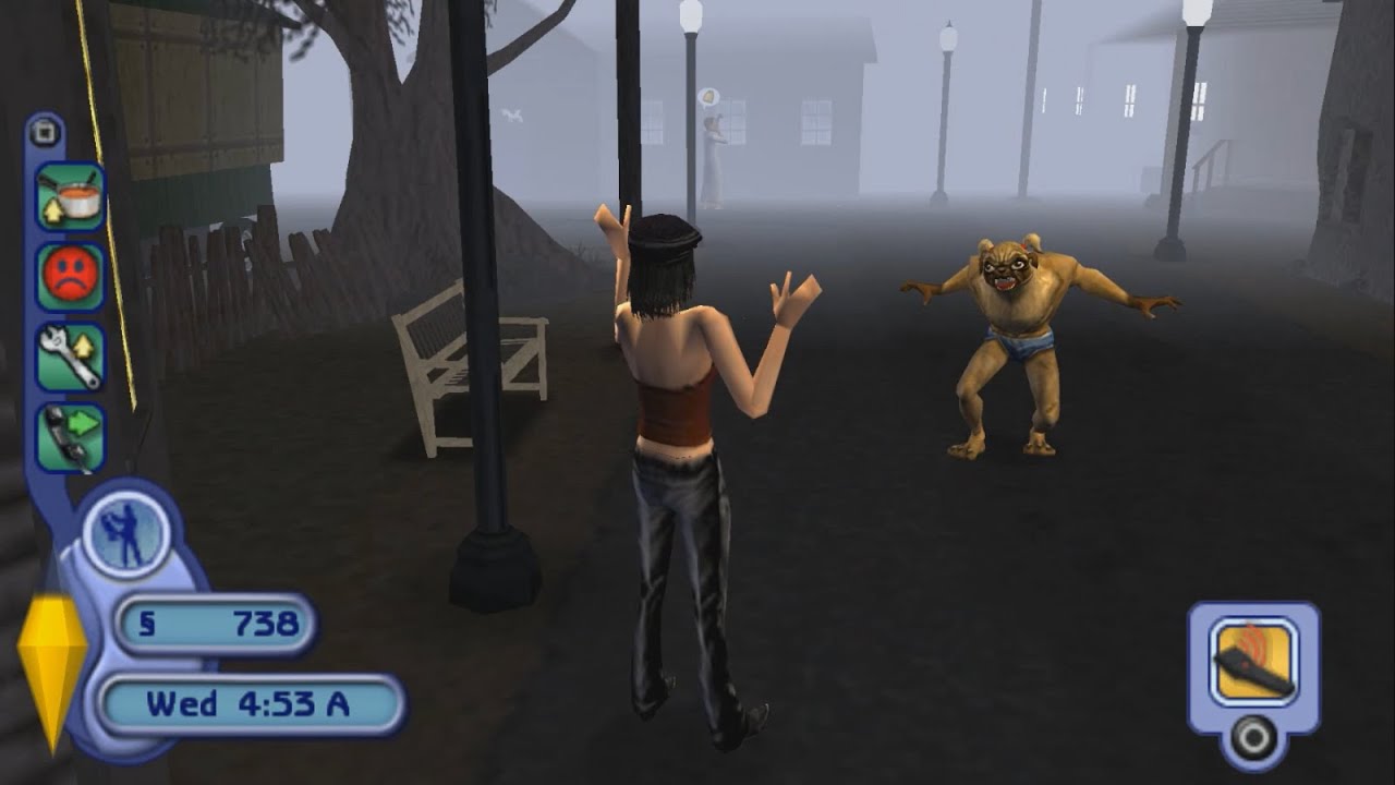 The Sims 2 PSP No Commentary Longplay - Ep. 4 A Werepug and a Vampire ...