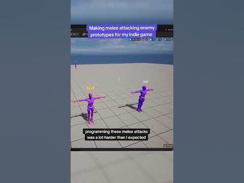 Making melee attacking enemy prototypes for my indie game #gamedev - YouTube