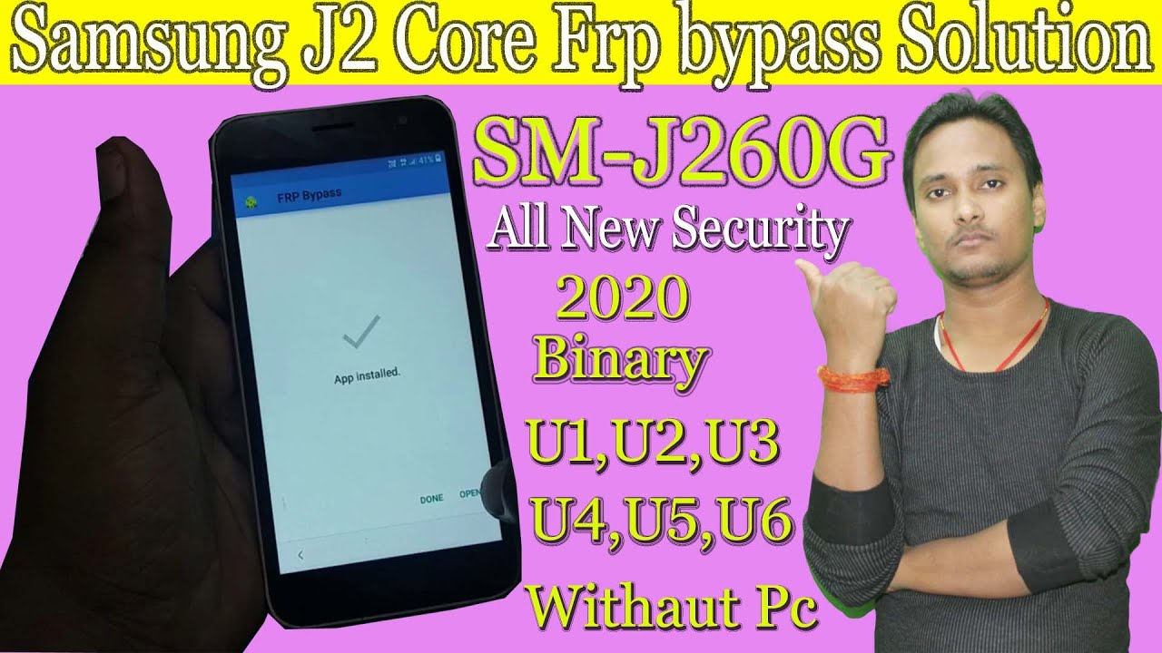 Samsung J2 Core Sm-J260 Frp Reset/Bypass Google Account Lock Without Pc ...