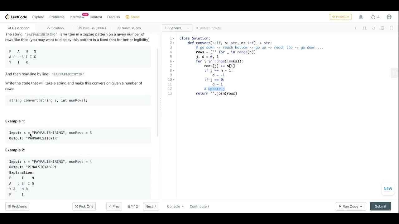 LeetCode February Daily - Day 03. 6. Zigzag Conversion - YouTube