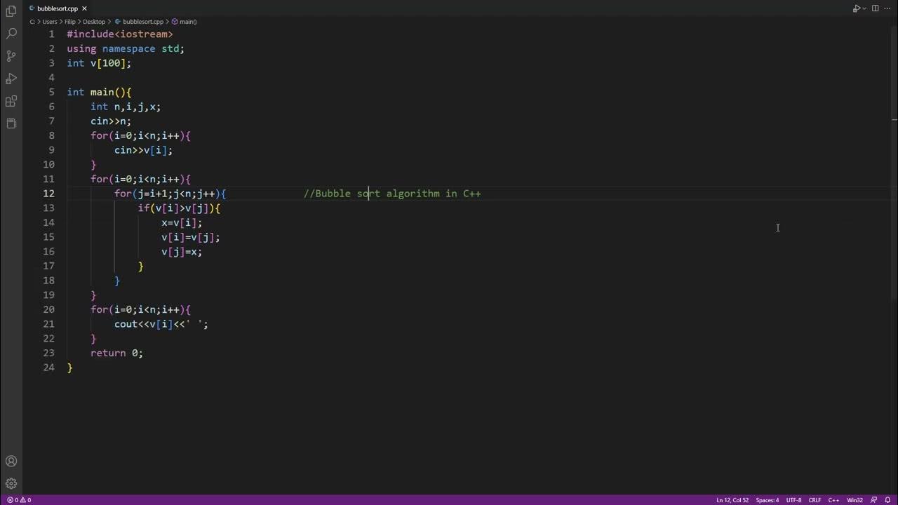 C Bubble Sort Algorithm Shorts Programming Coding C Lovecoding Youtube 4767