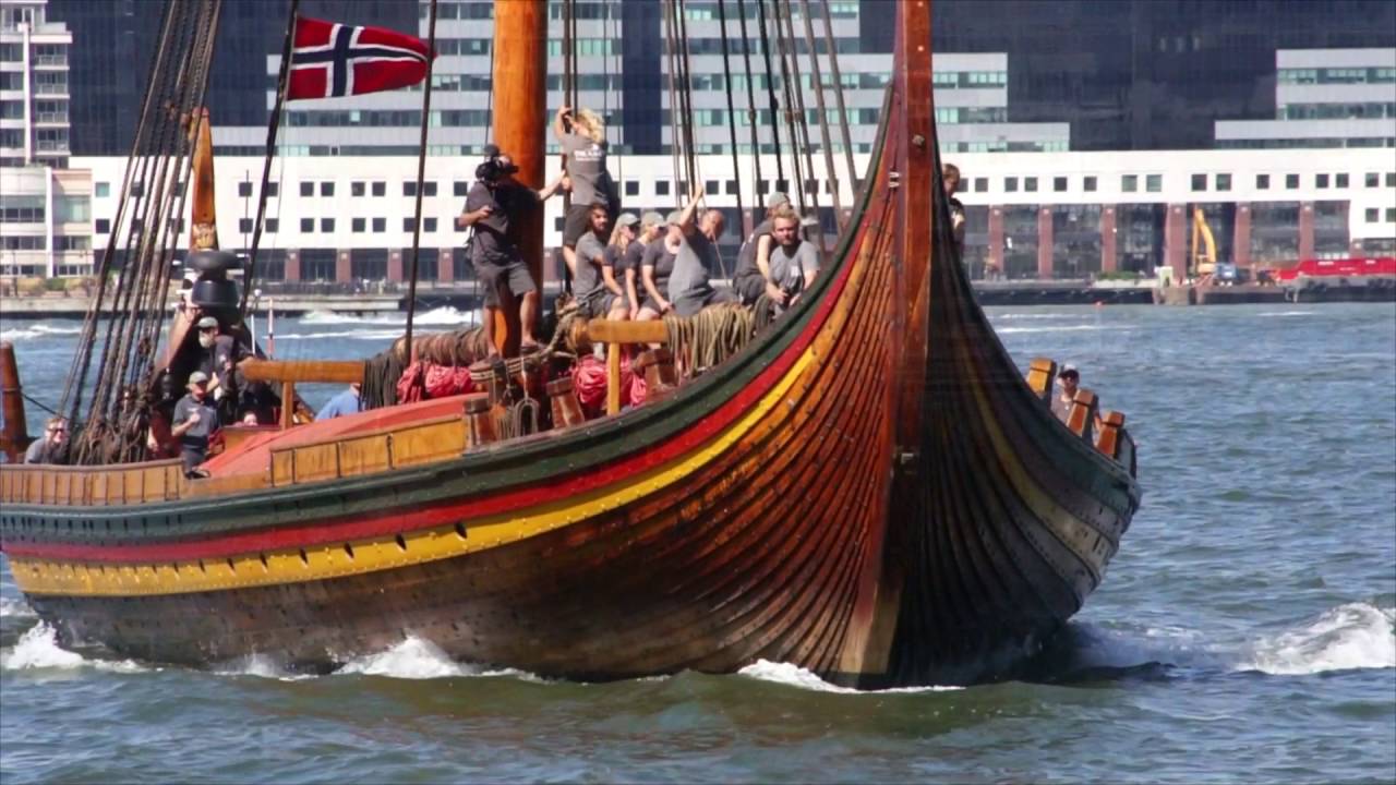Draken Harald Hårfagre Arriving NYC North Cove Sept. 17, 2016 - YouTube