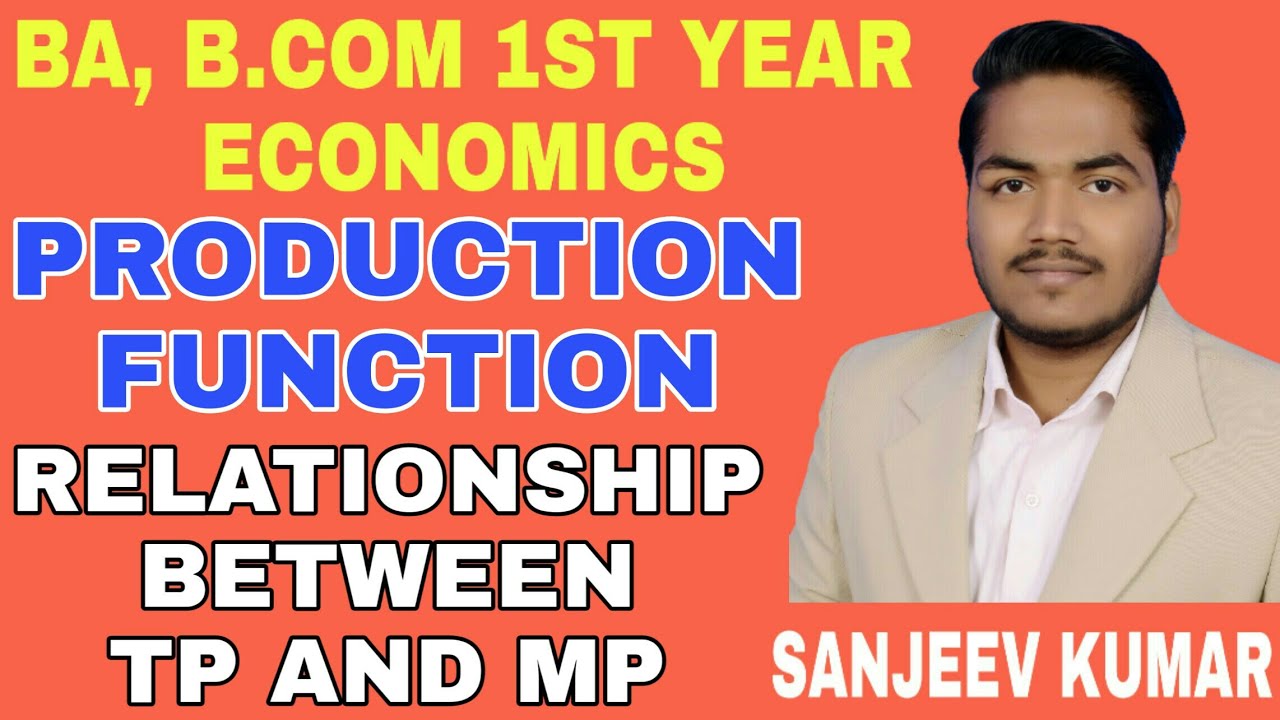 BA, B.Com 1st year Economics | Production function | Relationship ...