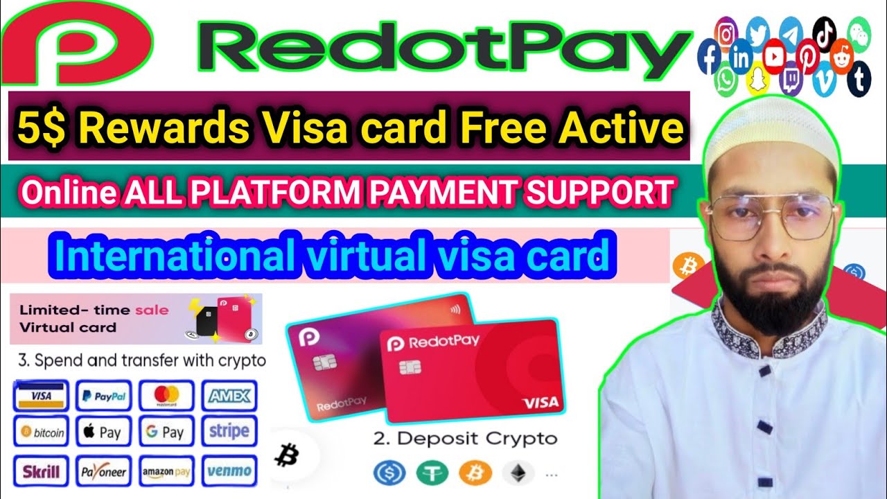 Redotpay visa card active Bonus 5$ Promo code Free Virtual Card ...