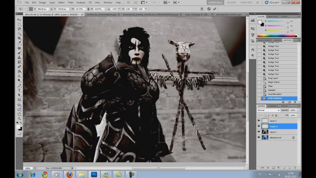 Tutorial Photoshop Corpse Paint - BLACK METAL - - YouTube