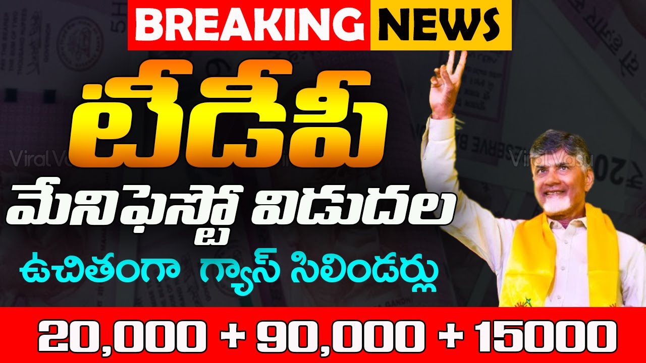 టీడీపీ మేనిఫెస్టో విడుదల | TDP Manifesto List | Chandra Babu Live | TDP ...