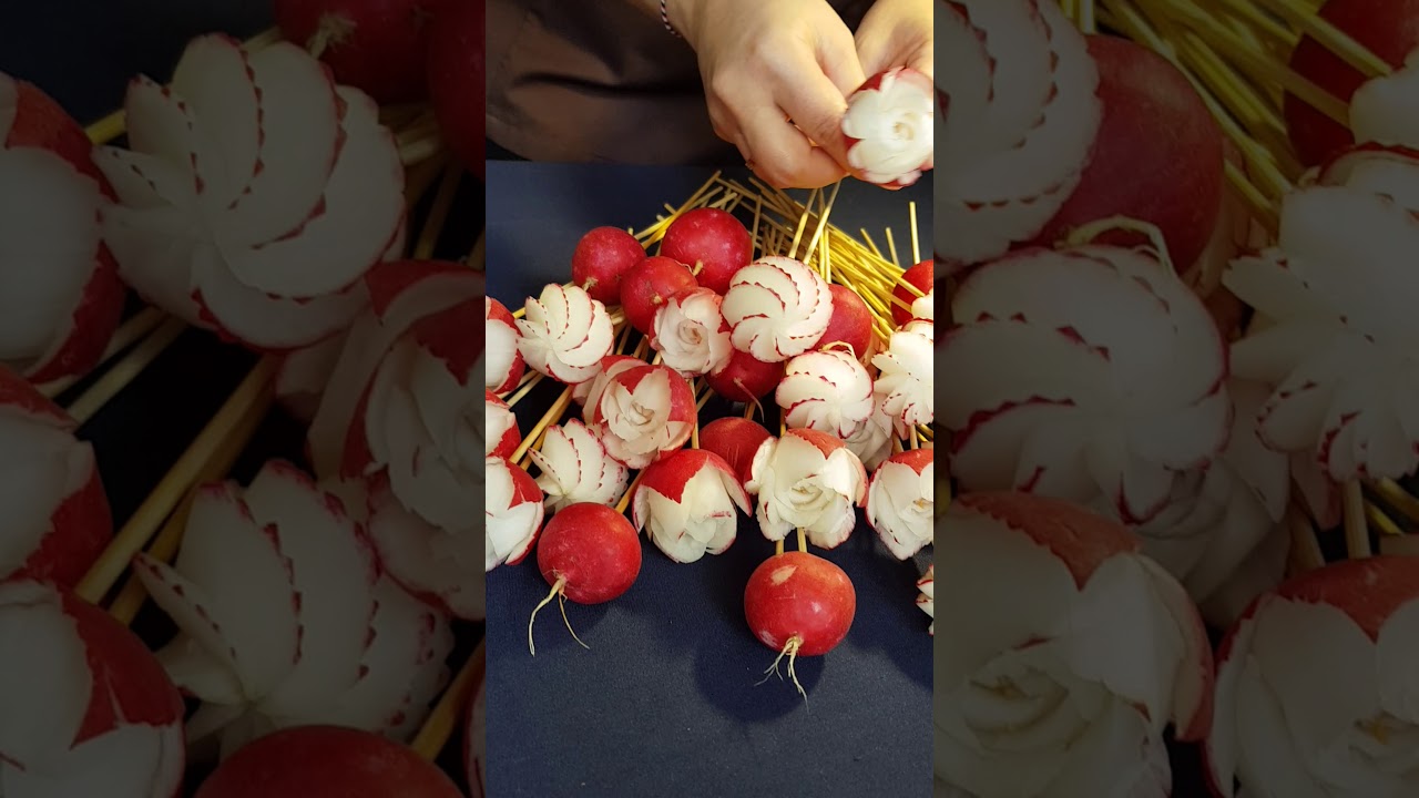 Radish carving - YouTube