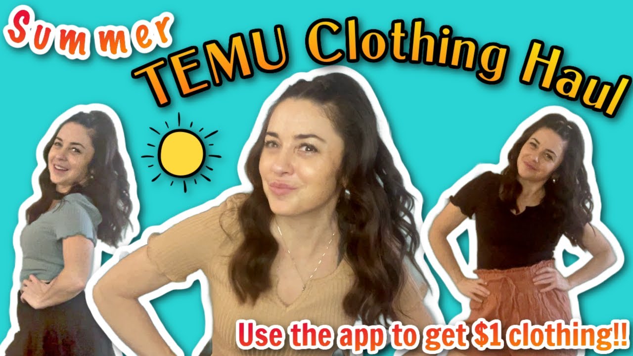 Summer Temu Clothing Haul | Use the app to get $1 clothing - YouTube