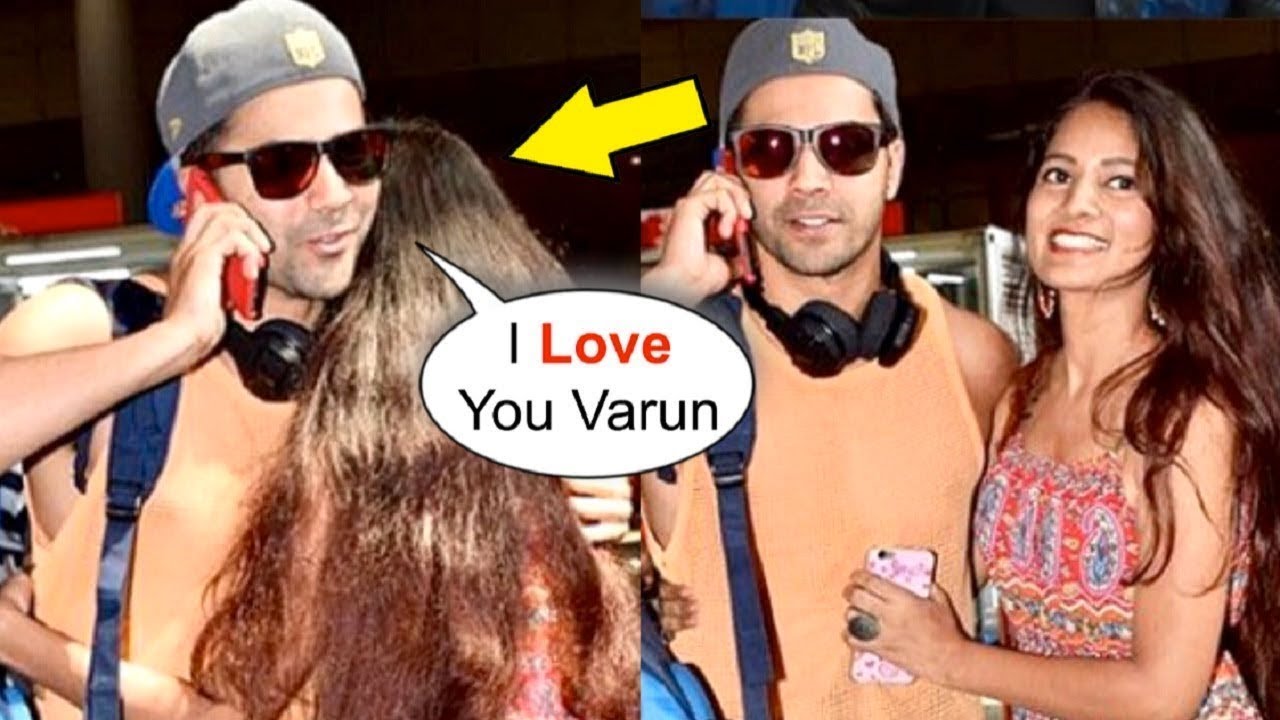 Varun Dhawan Meets A CRAZY Female Fan At The Airport - YouTube