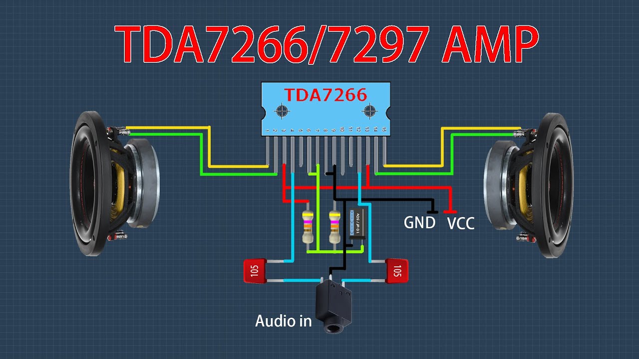 TDA 7266/7297 Power Amplifier | How to make stereo amplifier | Make TDA ...