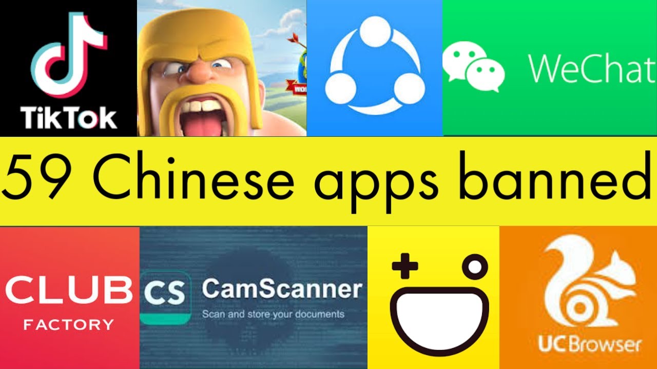59 Chinese apps banned, Full list - YouTube