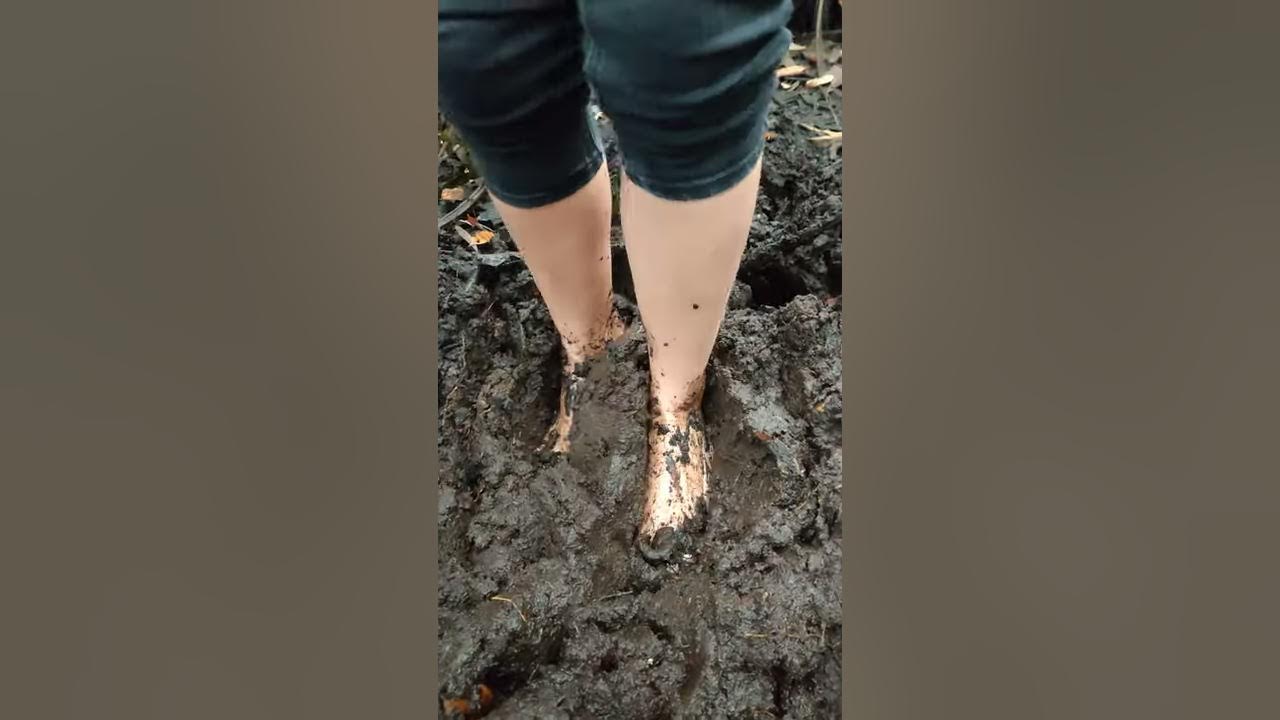 Me Stepping Barefoot In The Mud And Getting My Feet And Toes Muddy