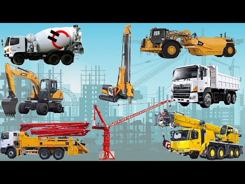 Jenis-Jenis Alat Berat Konstruksi Gedung | Scrapper, Excavator, Dump truck, Truck mixer, Tower Crane