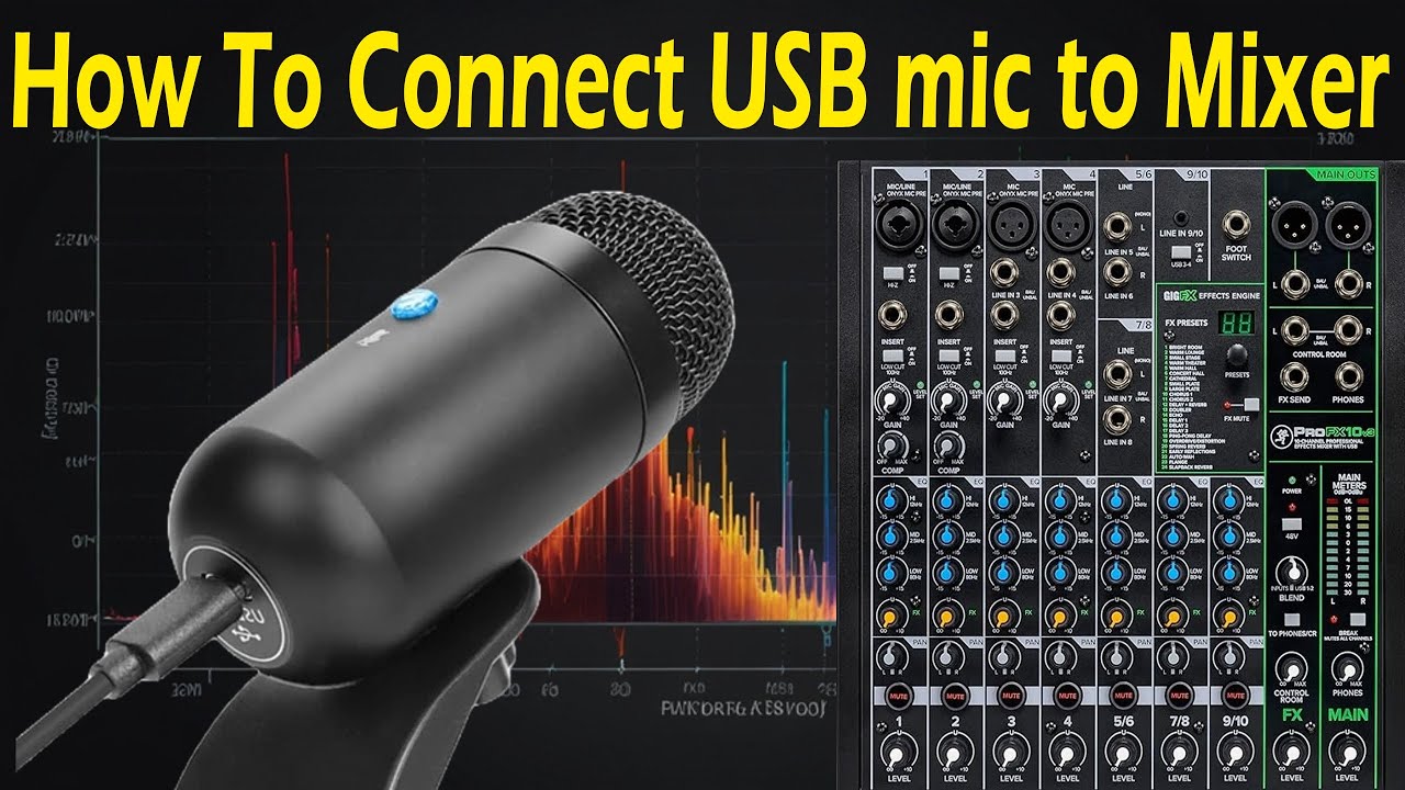 How to Connect USB Mic to Audio Mixer | Connect USB microphone to USB ...