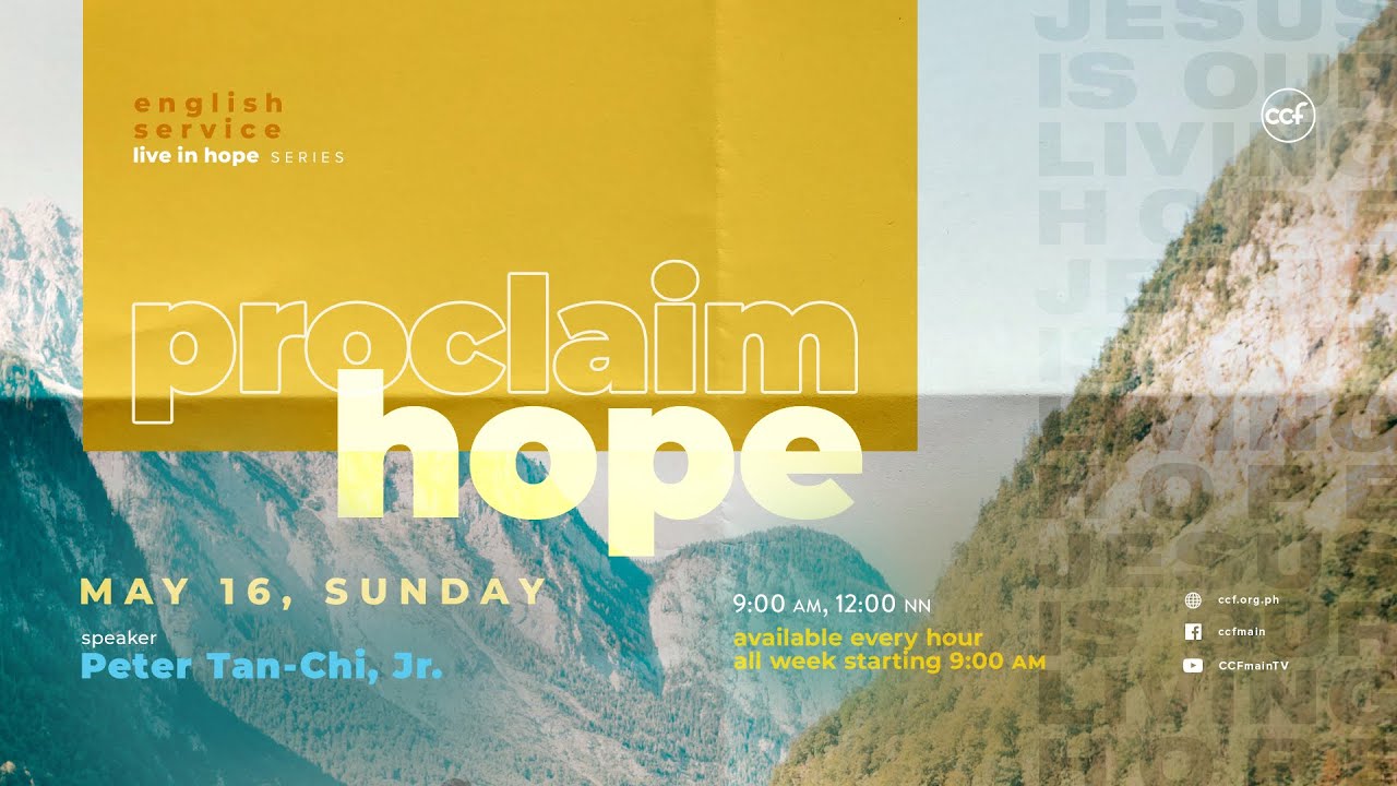 Proclaim Hope | Peter Tan-Chi Jr. - YouTube