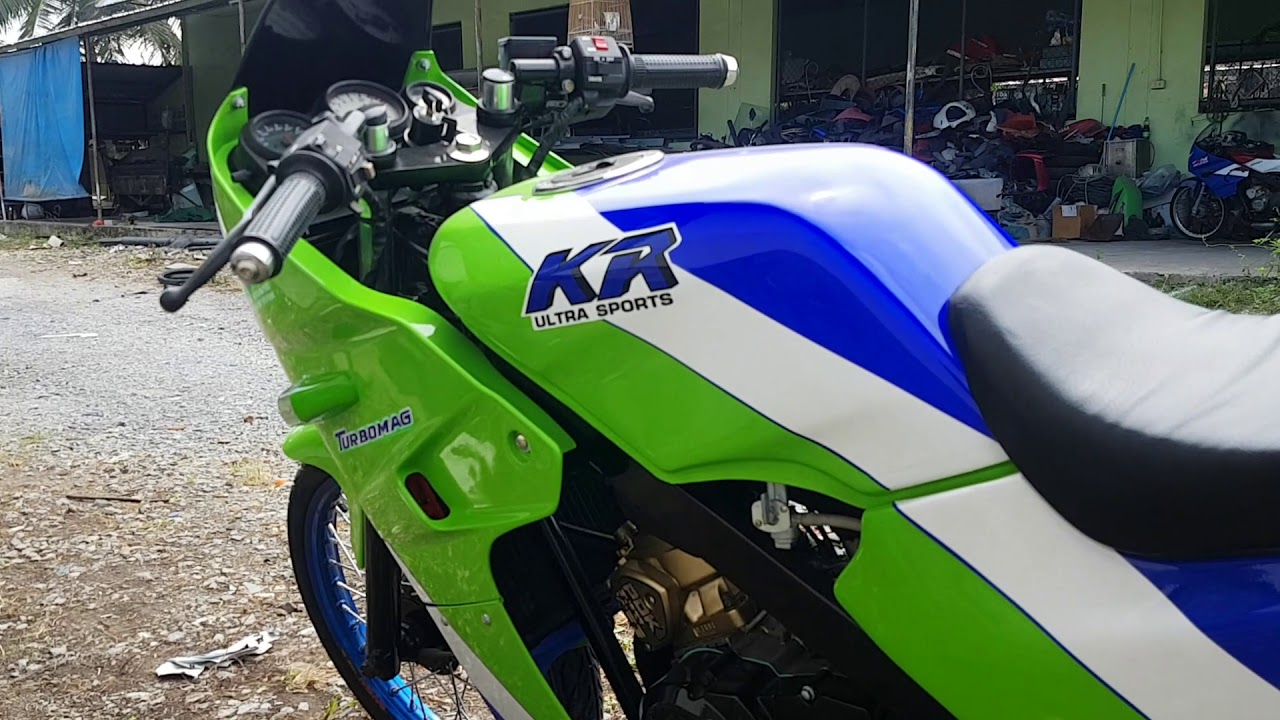 Kawasaki KR 150 frist start after rebuild - YouTube