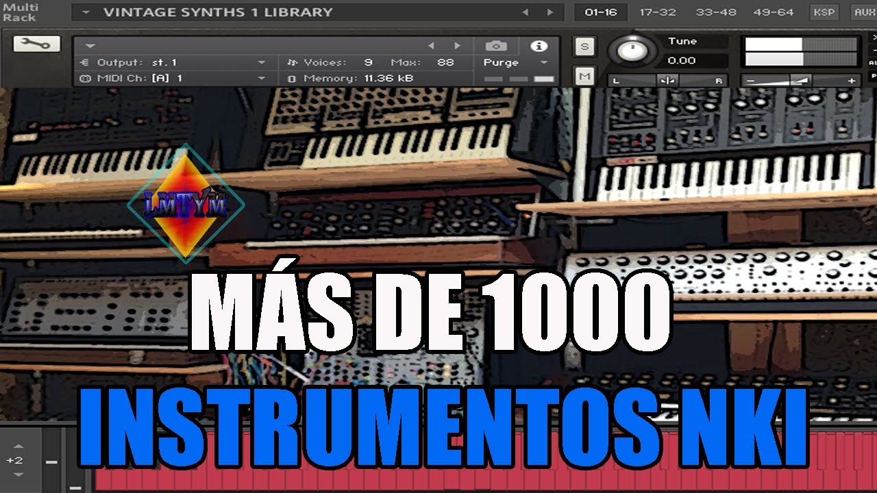 VINTAGE SYNTHS 1 LIBRARY🎼🎹🥁🎷🎺🎸🎻😱😱LIBRERÍAS KONTAKT 🤩1000 instrumentos ...