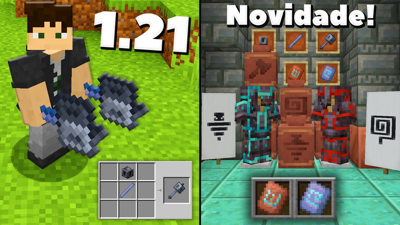 MINECRAFT 1.21 - NOVA MARRETA, VARA de BREEZE e NOVOS MOLDES DE ...