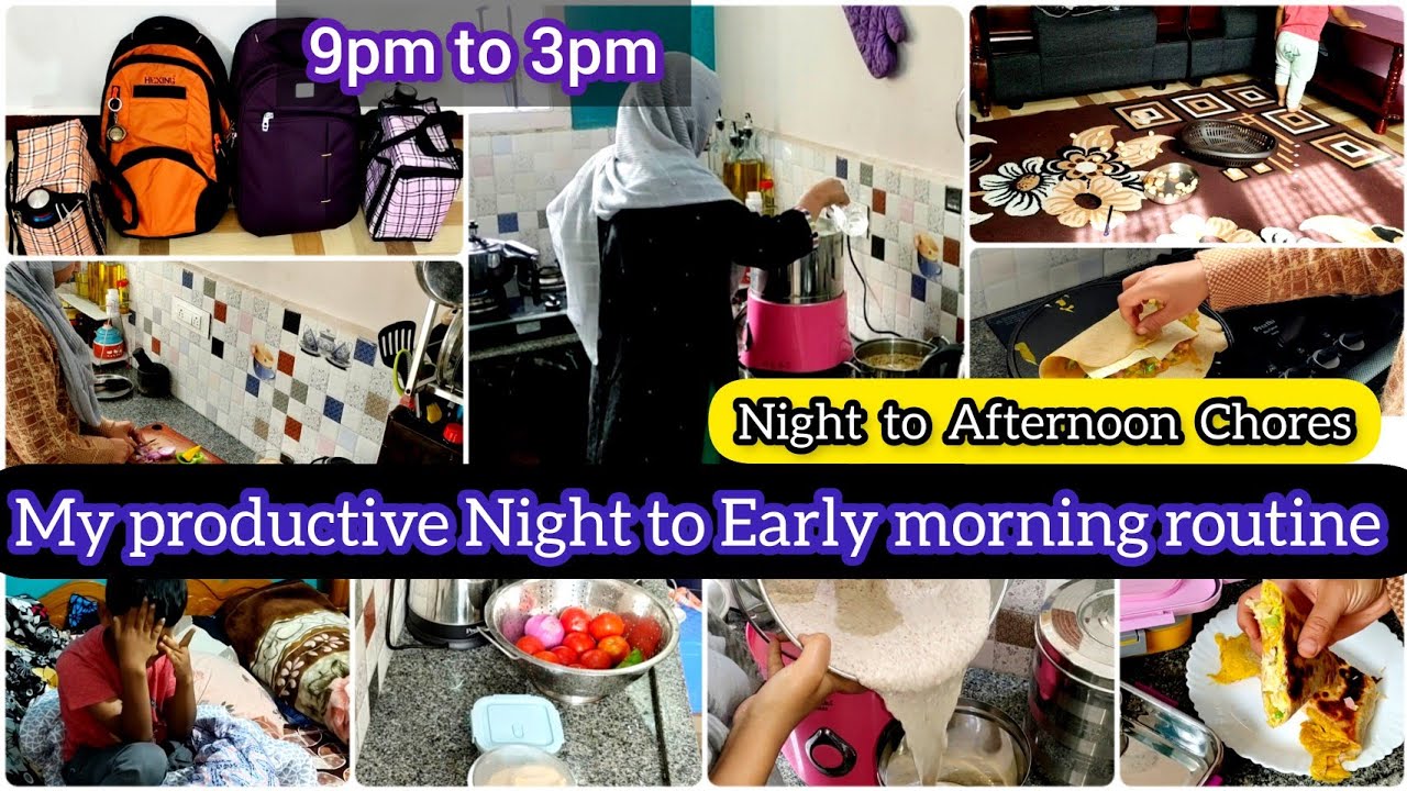 9pm to 3pm/🏃Night to Afternoon Vlog/ Morning lunch box vlog/ Day in my ...