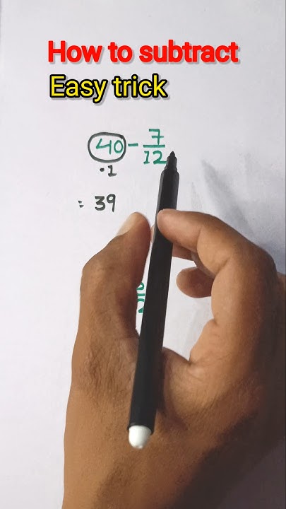 How to subtract || Easy way to subtract #math #shorts - YouTube