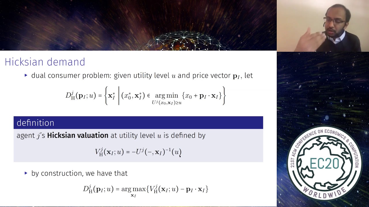 EC'20: The Equilibrium Existence Duality: Equilibrium w/Indivisibilities &Income Effects - YouTube