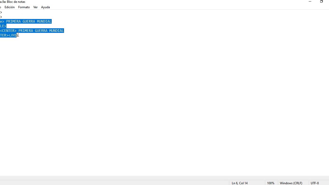 ESTRUCTURA BÁSICA HTML EN UN BLOC DE NOTAS - YouTube