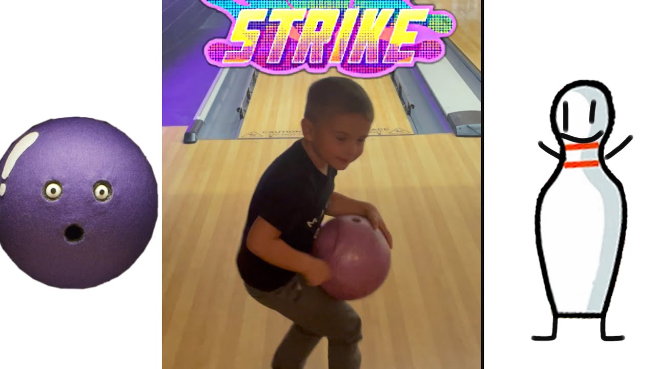 5 yr old throws 3 strikes #bowling - YouTube