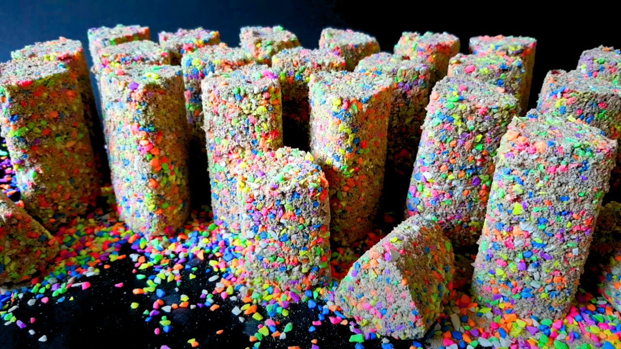 ASMR | Colorful Stones & Sand Asmr | Crispy Gritty Sand Crumbling ...