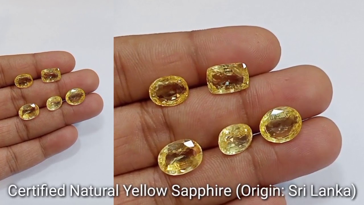 Ceylon Pukhraj | Certified Natural Yellow Sapphire Gem Stone | Sri ...