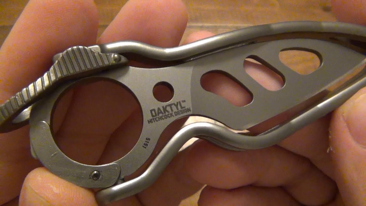 STRANGE KNIVES : CRKT Daktyl (WORST Blade Steel VERY Fun Design) - YouTube
