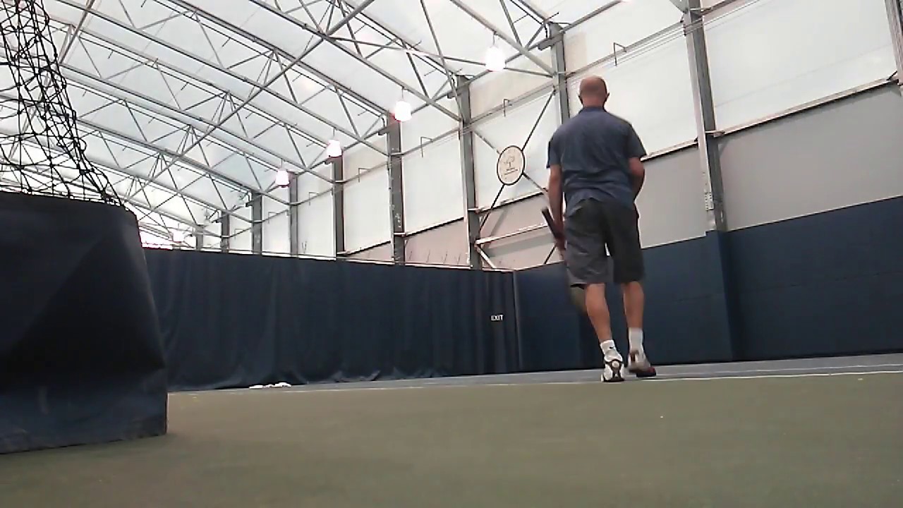 Todd Waibel playing a match at the Bay Club indoors - YouTube