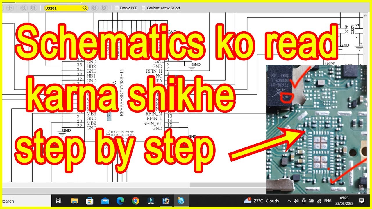 How to read schematics digram for mobile phone ic ke pin ka deatails ...