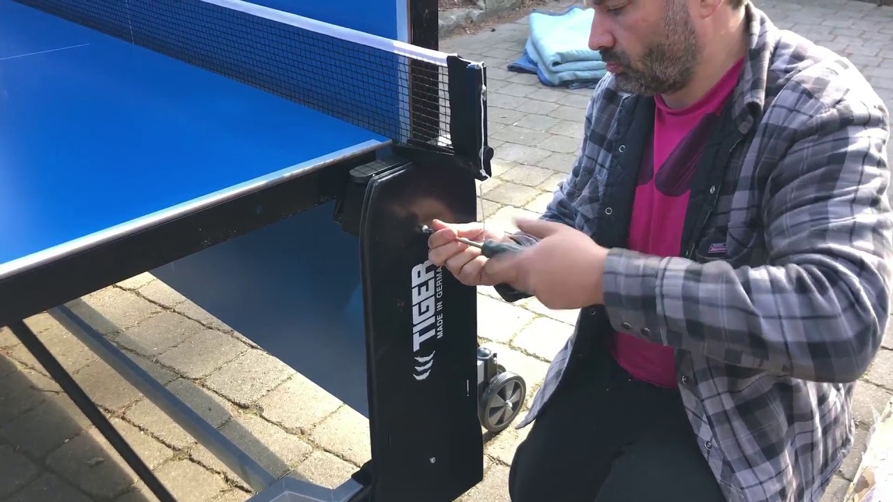 TIGER PORTLAND OUTDOOR TENNIS TABLE - YouTube