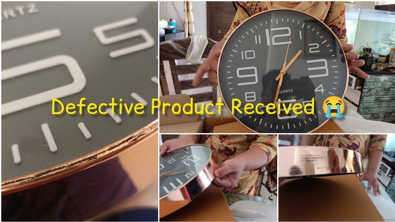 Unboxing - Wall Clock RYLAN | Amazon India | Received Defective Product ...
