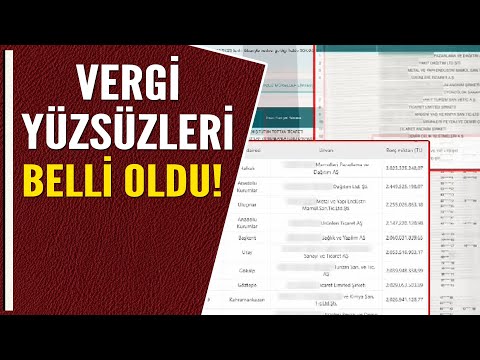 VERGİ YÜZSÜZLERİ BELLİ OLDU!