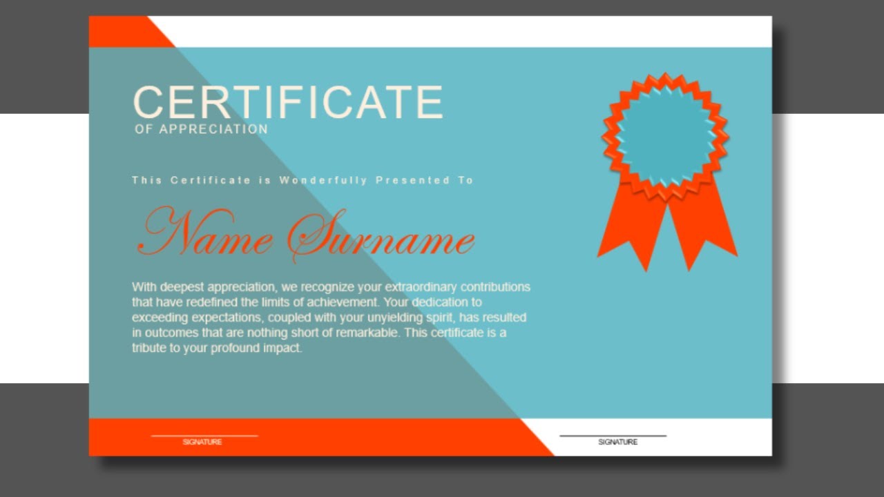 How to Make Simple Certificate in MS Word Part 10 #creative #design # ...
