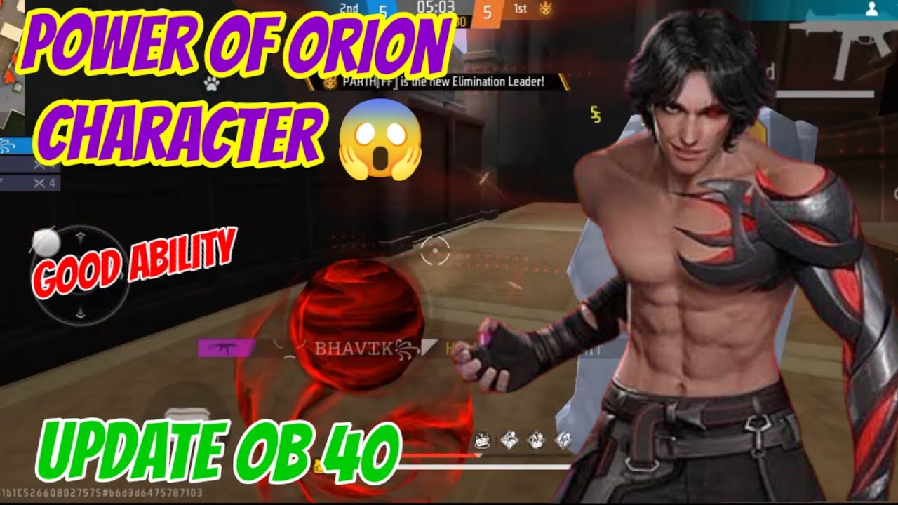 Power of Orion character 😱 good ability😯 garena free fire max - YouTube