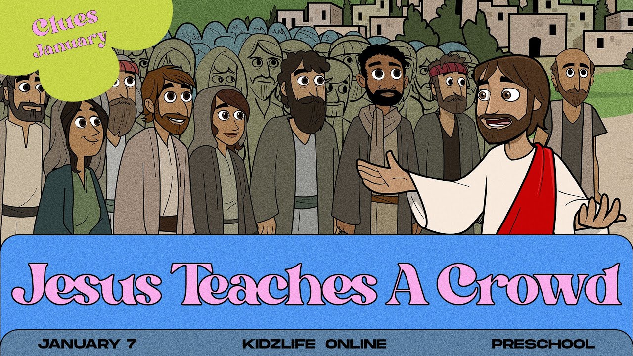 Jesus Teaches A Crowd | Kidzlife Online Preschool - YouTube