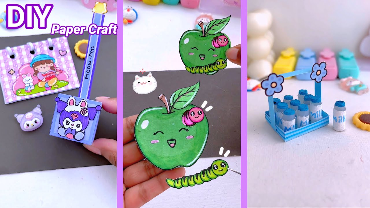 DIY Miniature Crafts Idea / Easy Craft Ideas / school hacks / paper ...