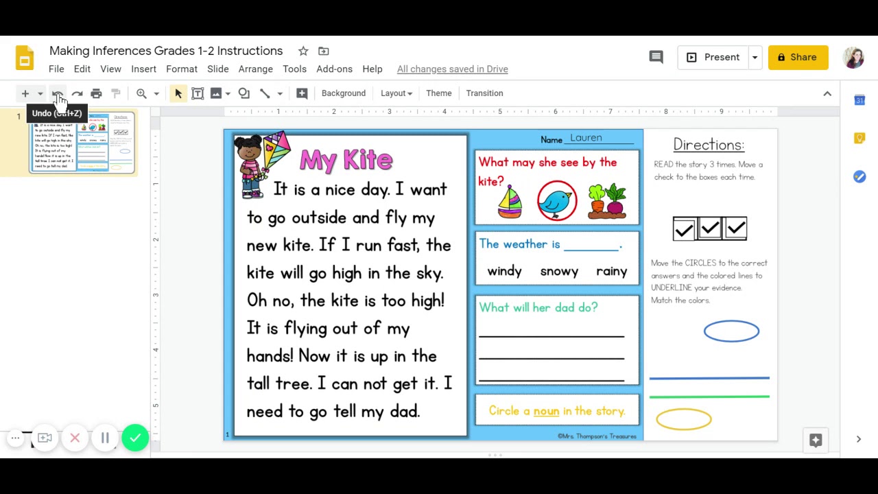 Making Inferences Grades 1 2 Instructions Google Slides - YouTube